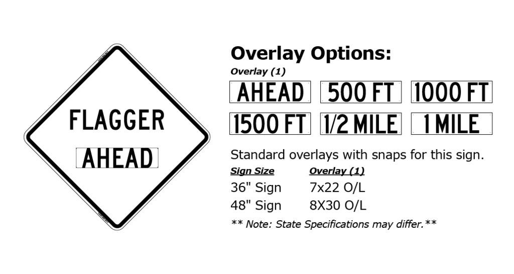 Flagger Ahead W20-7 Work Zone Sign | Bone Safety Signs | DISCO