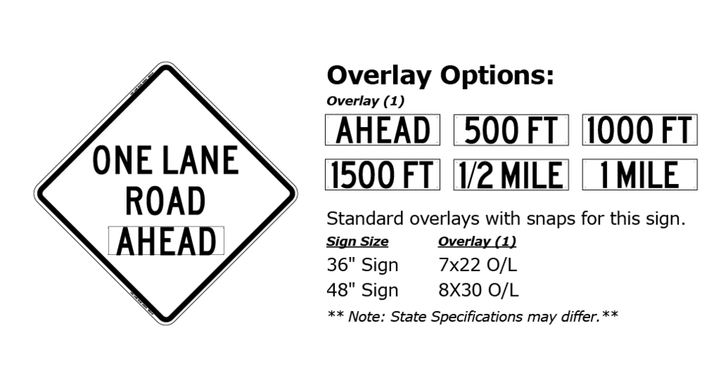 One Lane Road Ahead (2nd) W20-4 Work Zone Sign | Bone Safety Signs | DISCO